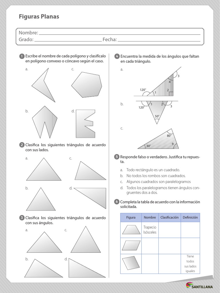 Figuras Planas | PDF | Triángulo | Politopos