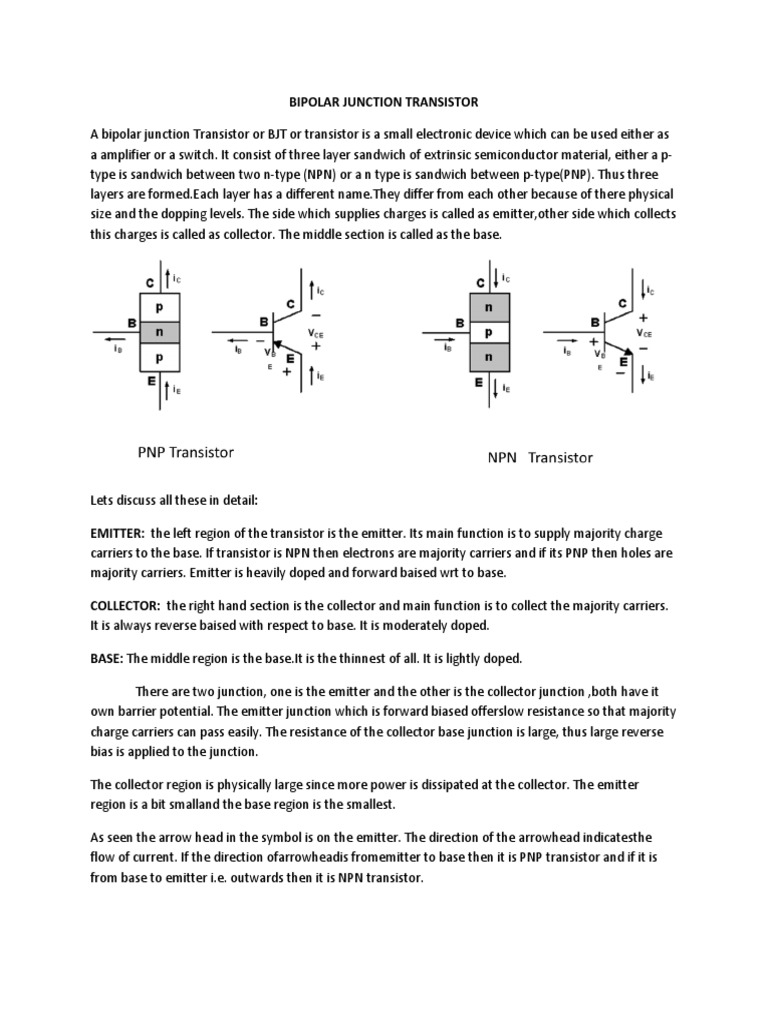 Bipolar Junction Transistor | PDF | Bipolar Junction Transistor ...