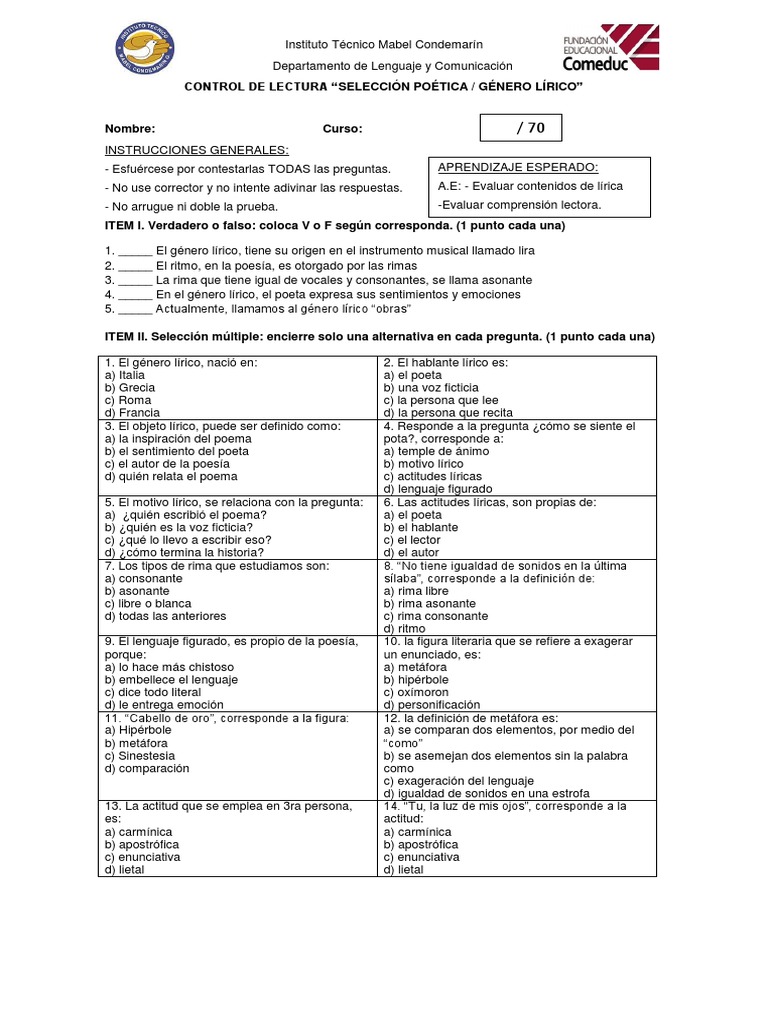 Control Poemas | PDF | Rima | Poesía