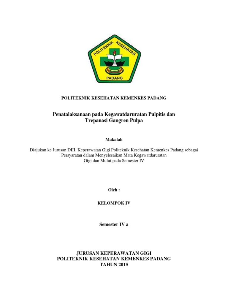 Penatalaksanaan KGD Pada Trepanasi Gigi | PDF