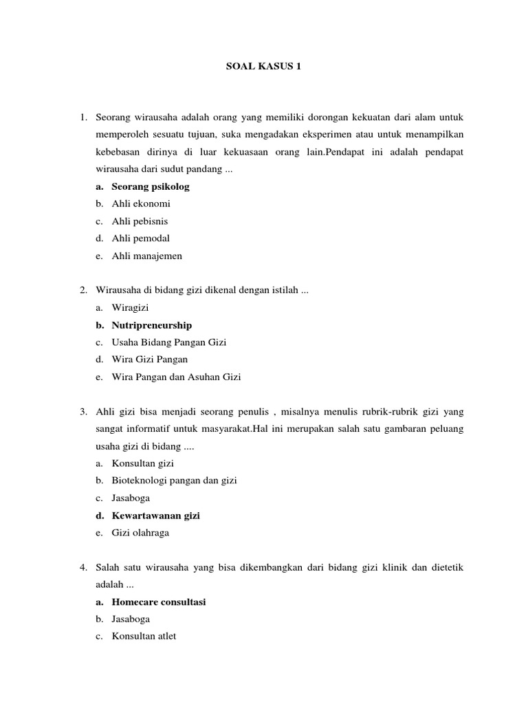 Soal Kwu D4 3B | PDF