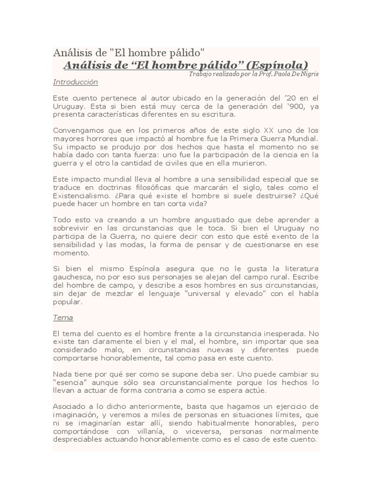 El Hombre Pálido | PDF | Cuentos | Narración