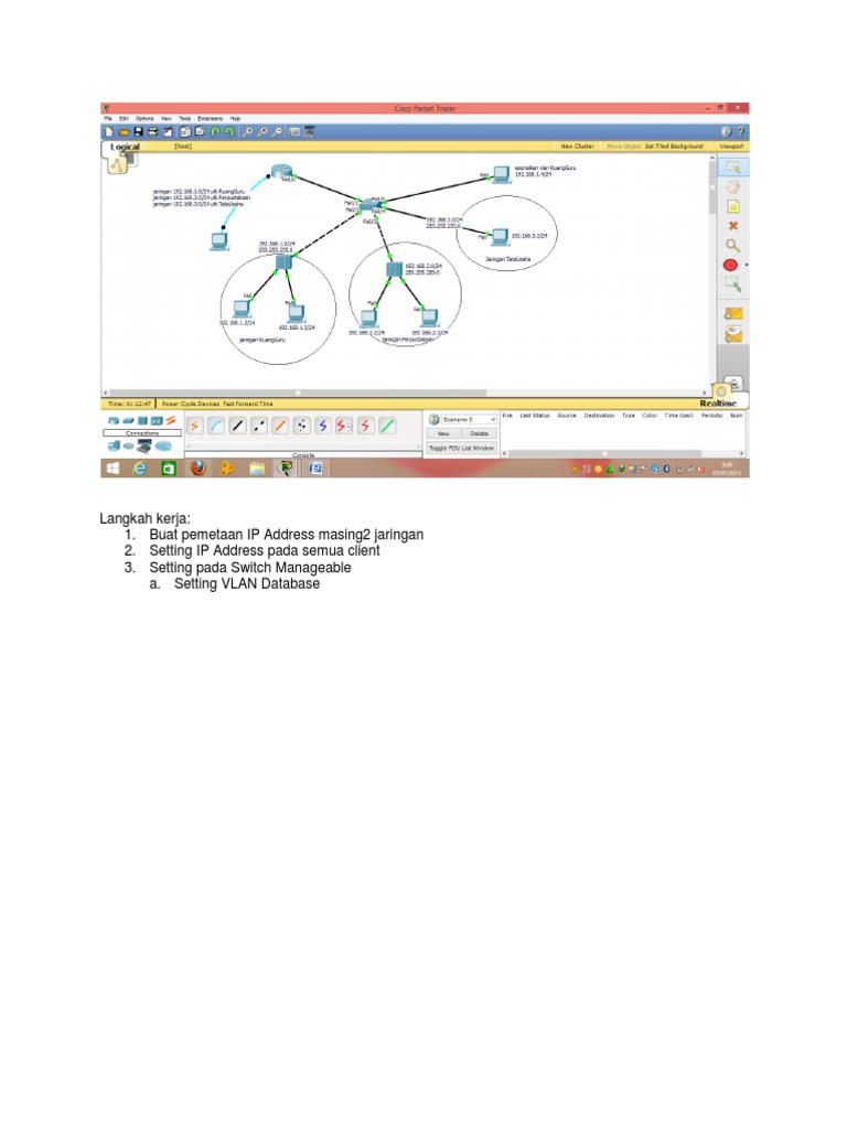 Langkah Kerja Membangun Vlan | PDF