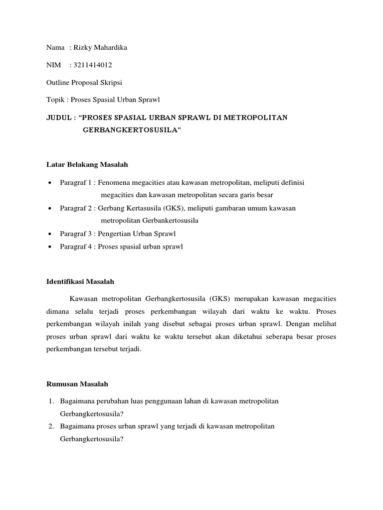 Contoh Outline Proposal | PDF