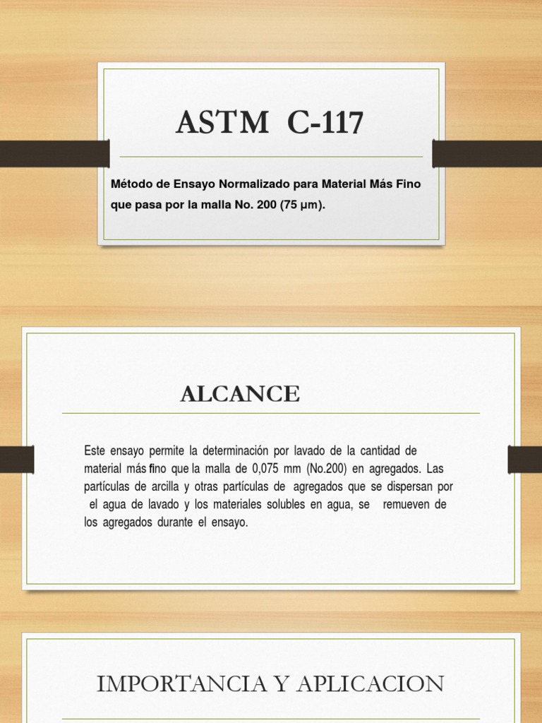 Astm c117 | PDF | Detergente | Agua