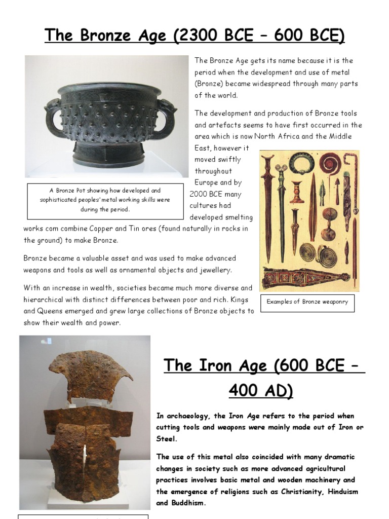 The Bronze Age and Iron Age | PDF | Iron Age | Bronze Age