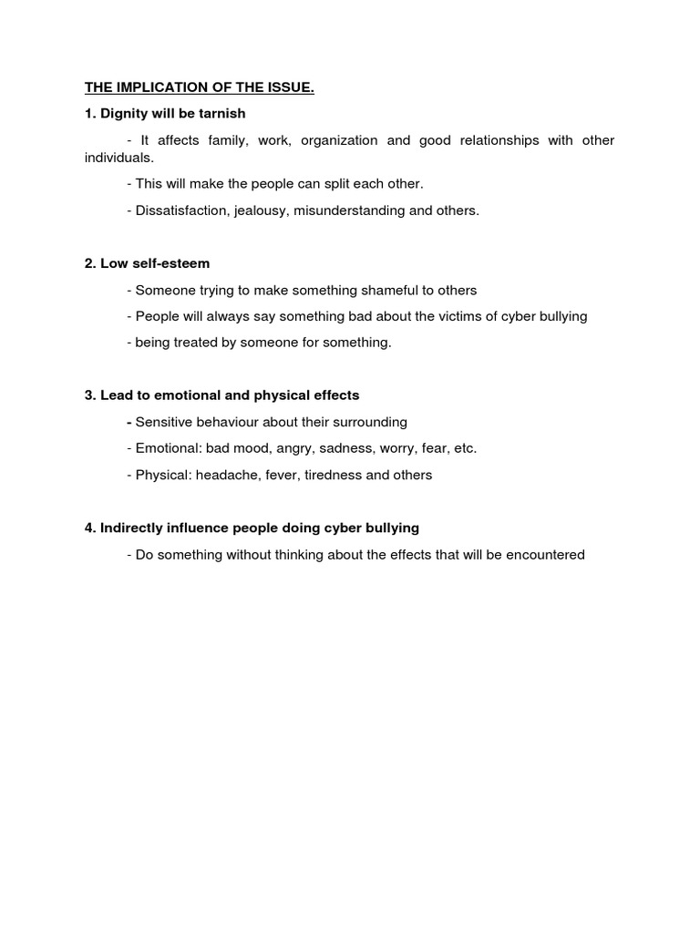 The Implication of The Issue | PDF | Self-Improvement