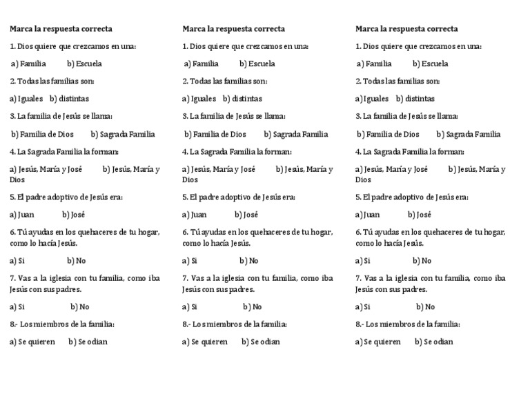 Ficha La Sagrada Familia | PDF | Cristo (título) | Religión y creencia