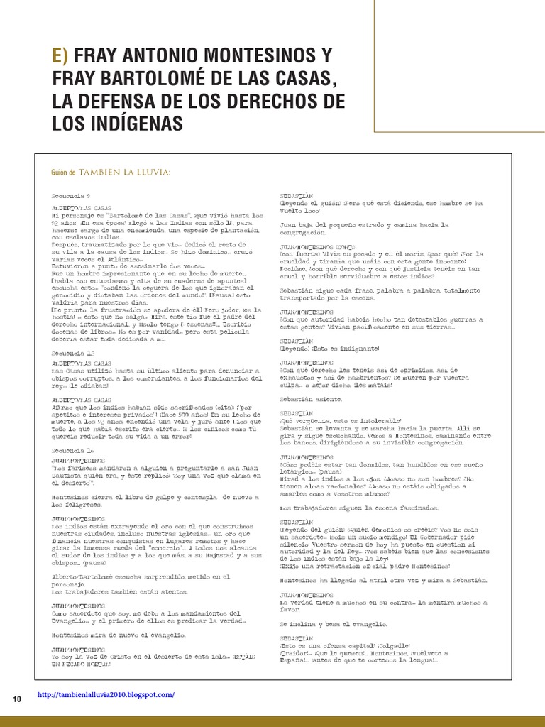 Tambien-La-Lluvia Escenas | PDF