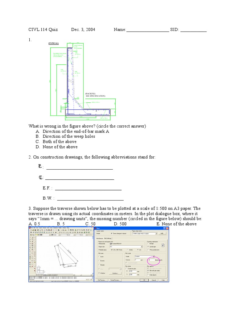 2004 Quiz | PDF | Civil Engineering | Teaching Mathematics
