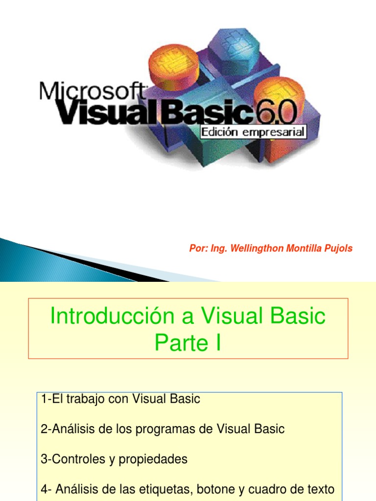 Introduccion a Visual Basic 6.0.Ppt | Objeto (informática) | Básico