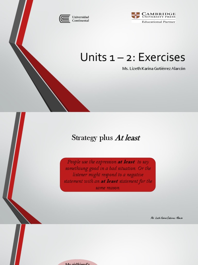 Units1 2 Exercises | PDF | Perfect (Grammar) | Linguistics