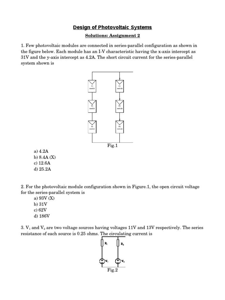 Solutions For Assignment - 2 | PDF | Series And Parallel Circuits ...