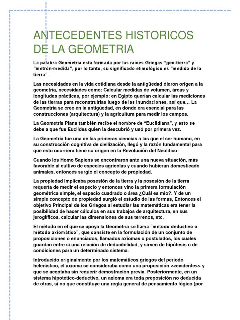 Origen y evolución de la geometría | PDF | Axioma | Prueba matemática