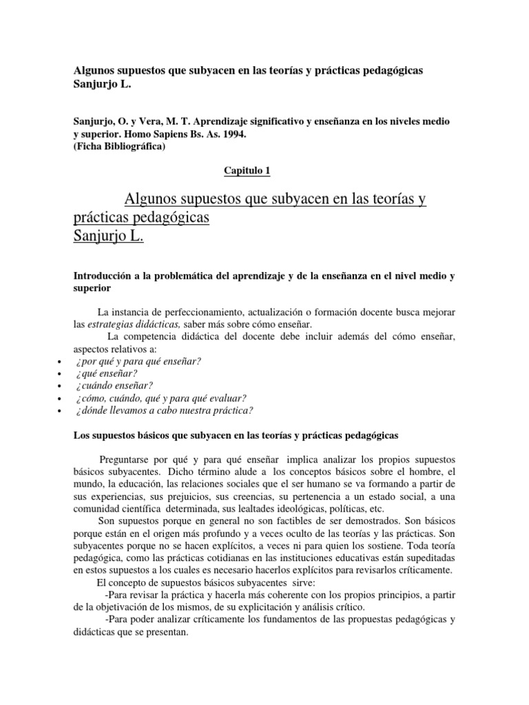 Sanjurjo | PDF | Plan de estudios | Aprendizaje