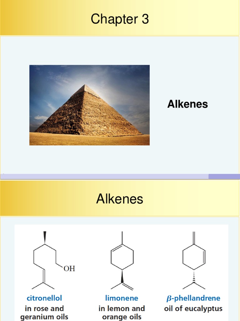 Chapter 3 - Alkenes | PDF | Alkene | Chemical Reactions