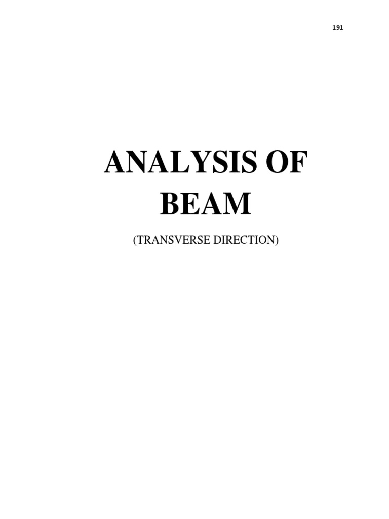 Analysis of Beam Transverse | PDF | Beam (Structure) | Mechanics
