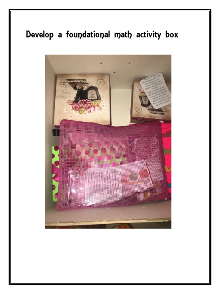 Foundational Math Activity Box Guide | PDF