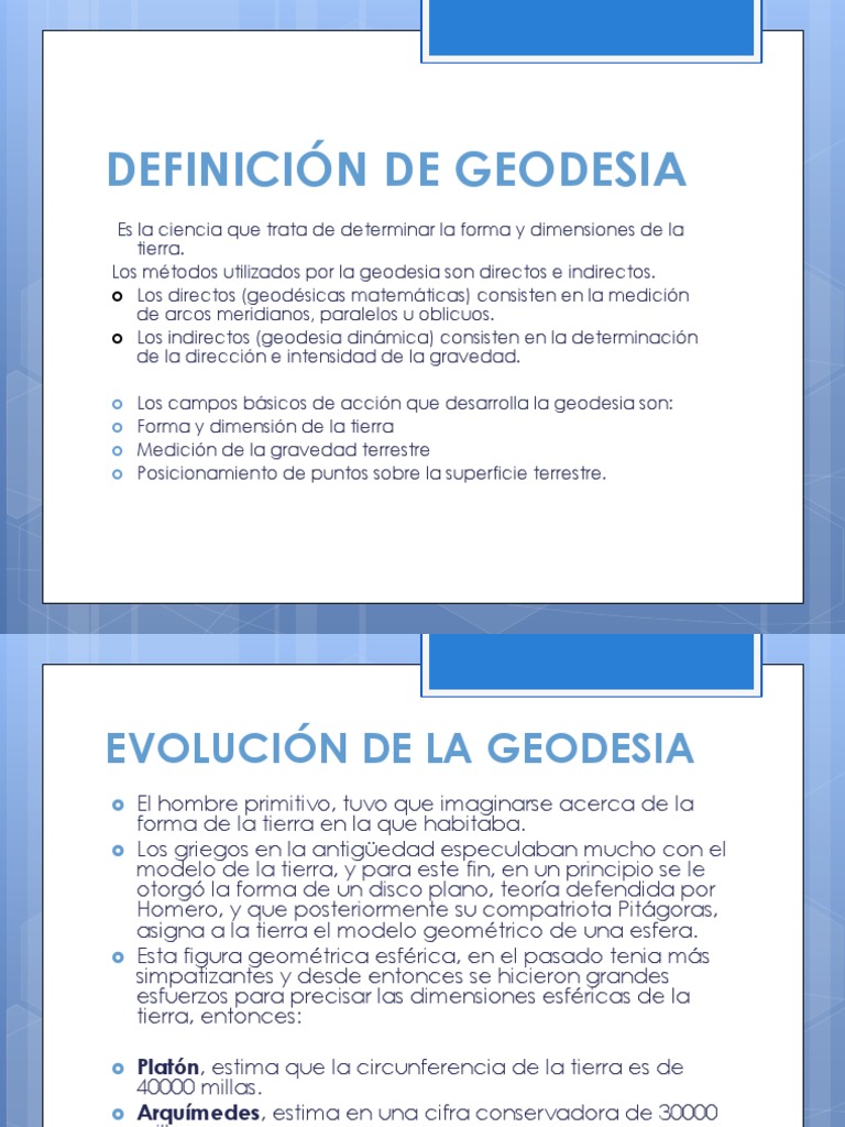 Evolución y Métodos de la Geodesia | PDF | Geodesia | Mapa