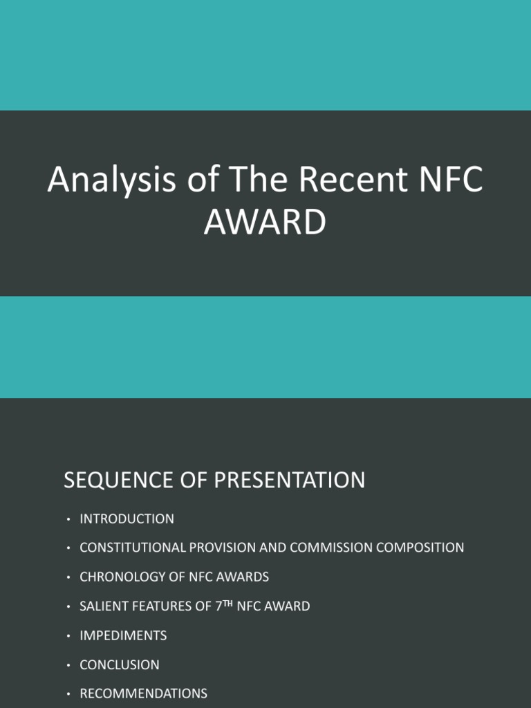 7th NFC Award | PDF | Forms Of Government | Public Law