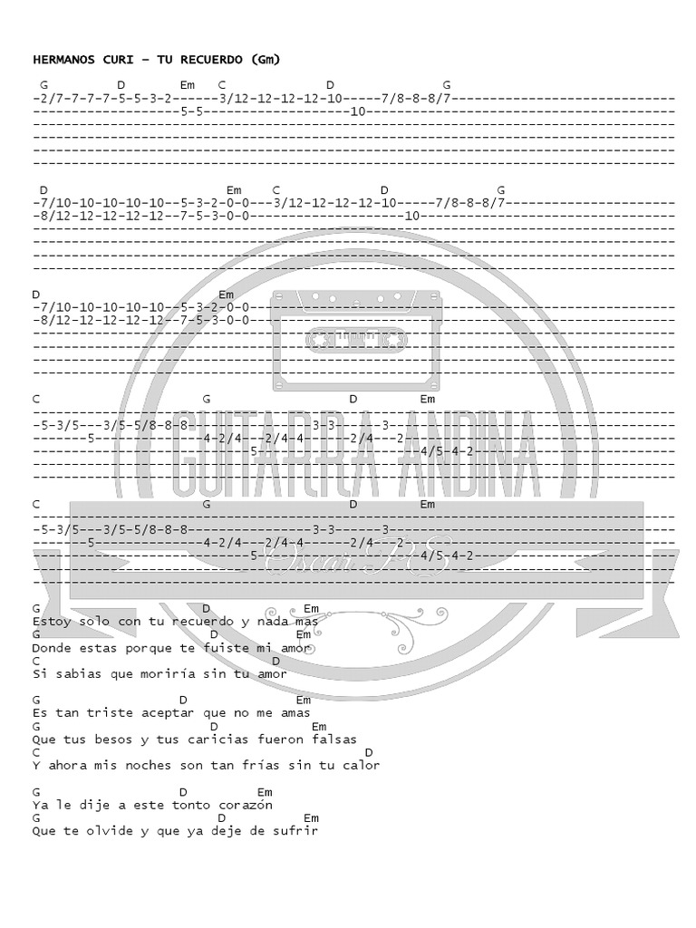 Hermanos Curi - Tu Recuerdo | PDF | Ocio