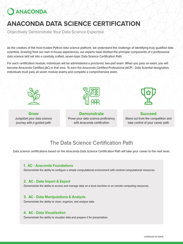Anaconda Certification PDF | PDF | Data Science | Test (Assessment)