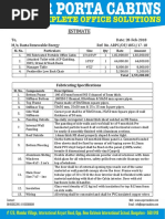 Porta Cabin Technical Specifications | PDF | Framing (Construction) | Wall