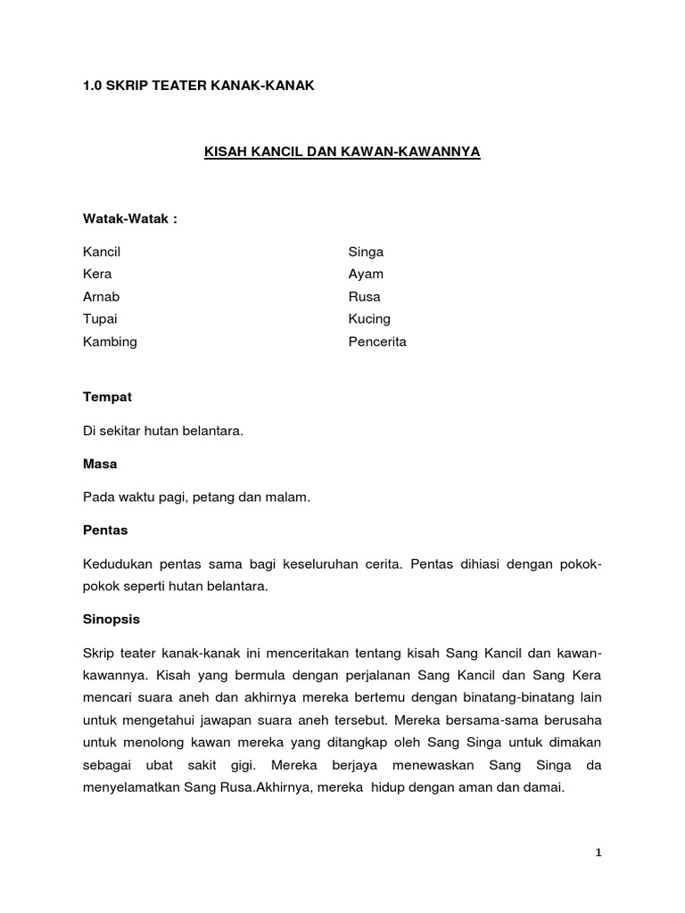 Skrip Teater Kanak2 | PDF | Seni