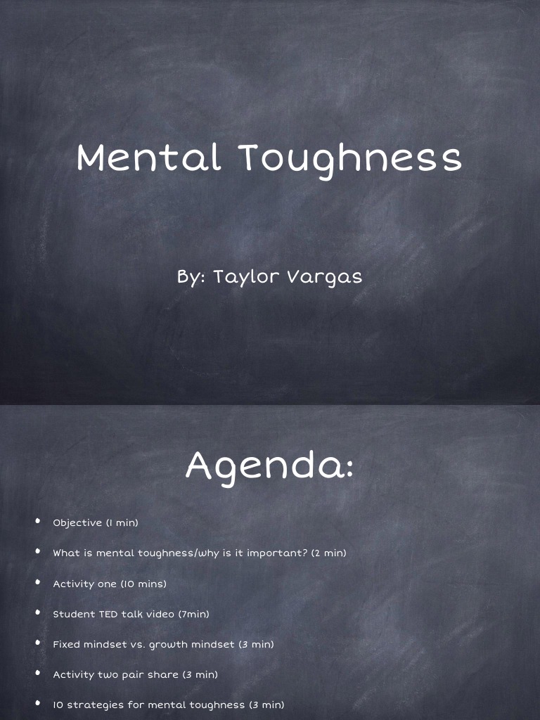 Mental Toughness Lesson Plan | PDF | Mindset | Motivation