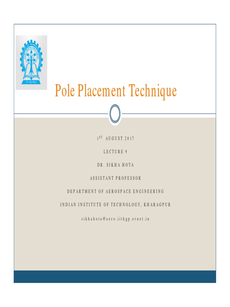 Pole Placement Technique | PDF