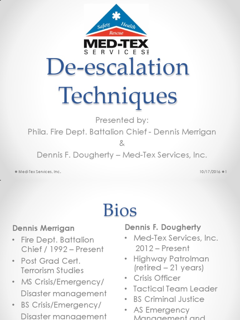 Effective De-escalation Techniques: A Comprehensive Guide to Handling ...