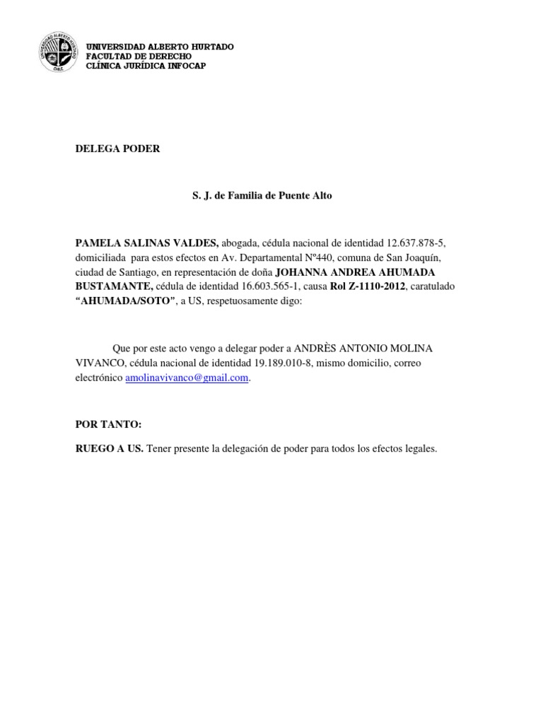 Delega Poder 2 | PDF | Derecho