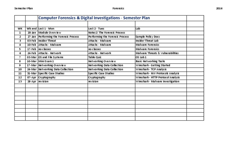 Semesterplan 2017 | PDF