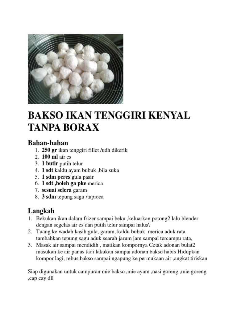 Bakso Ikan | PDF
