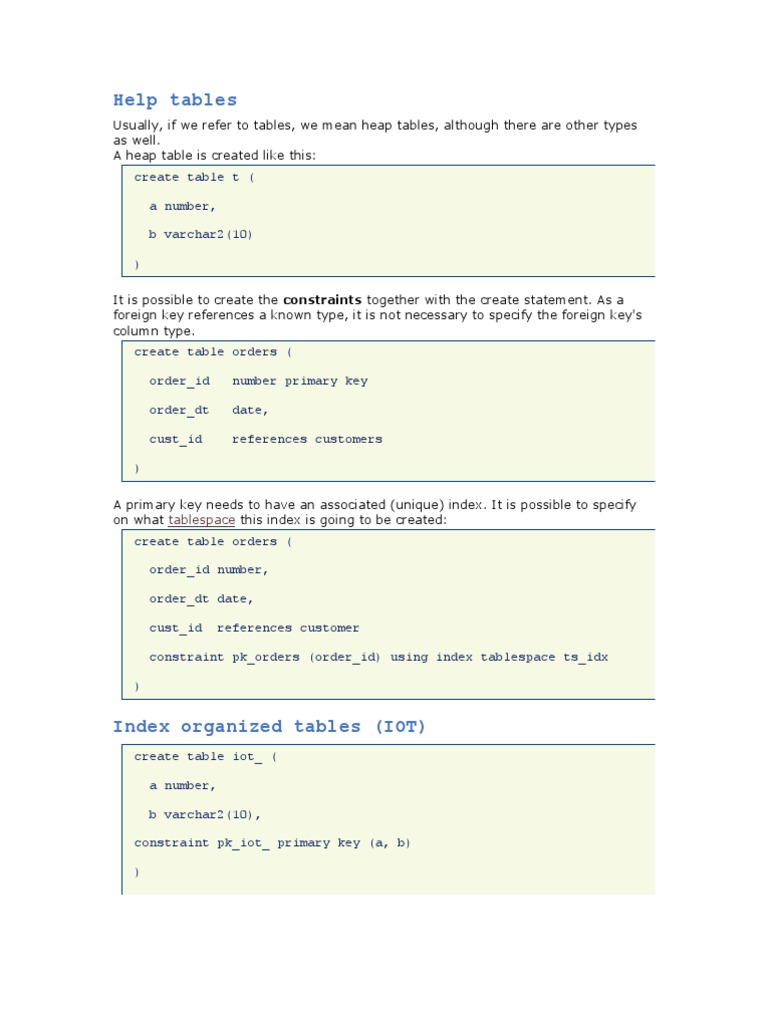 Table | PDF | Database Index | Table (Database)