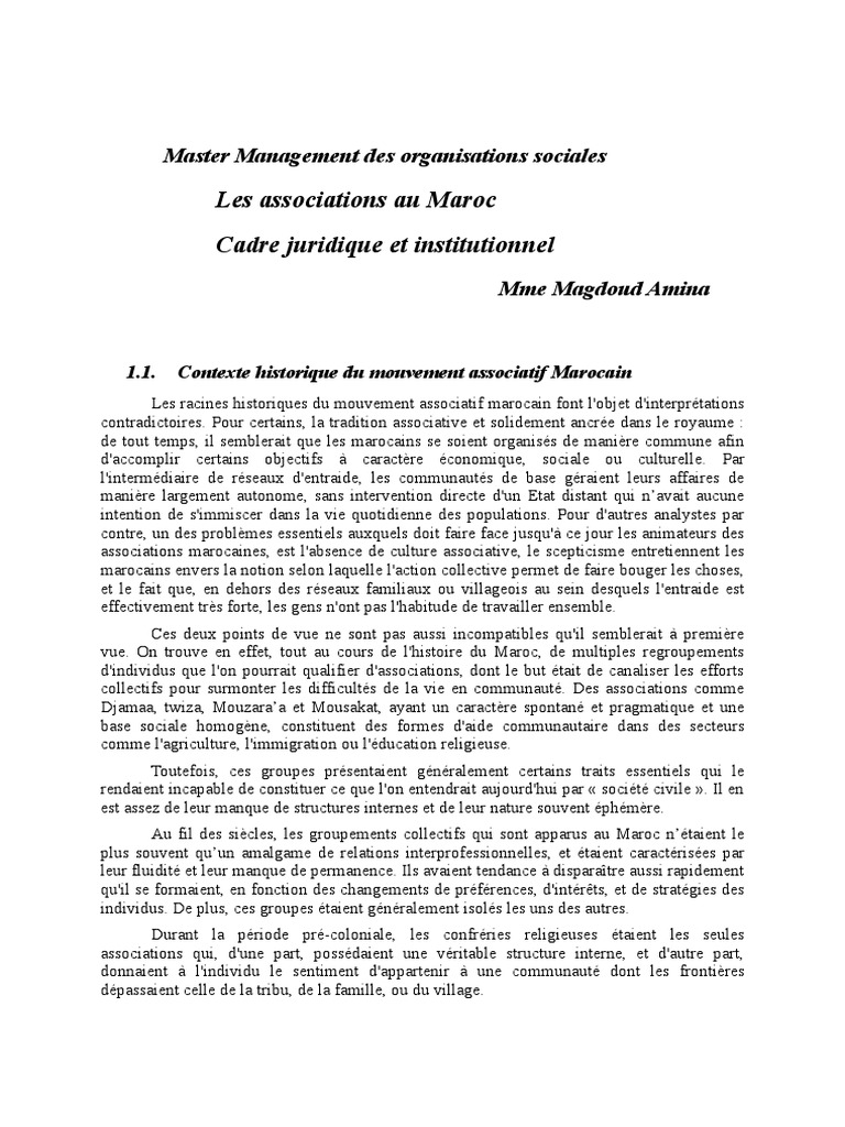 Association Au Maroc | PDF | Maroc | Subvention