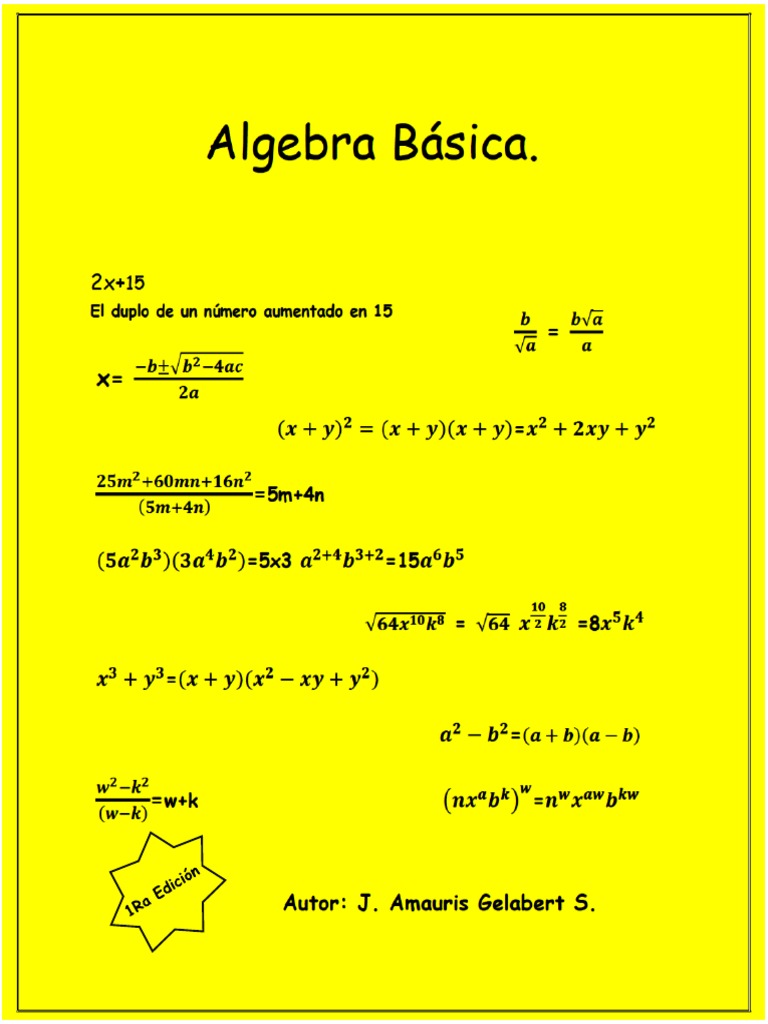 Guía Completa de Álgebra Básica | PDF | Fracción (Matemáticas ...