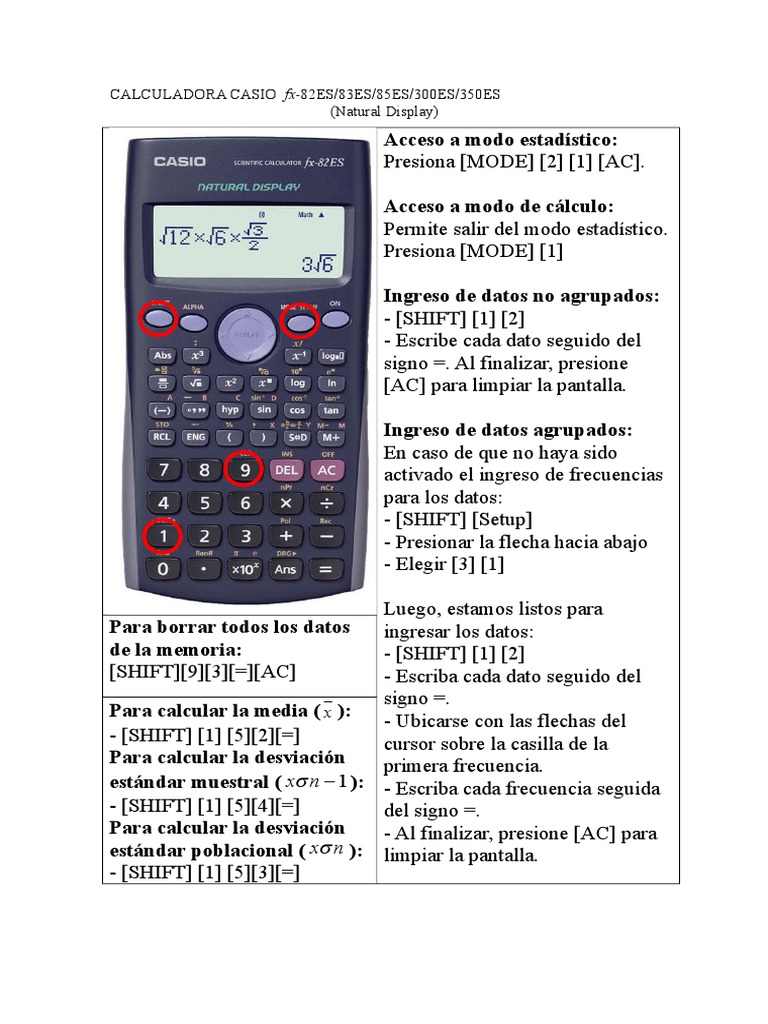 CALCULADORAS | PDF | Desviación Estándar | Método científico