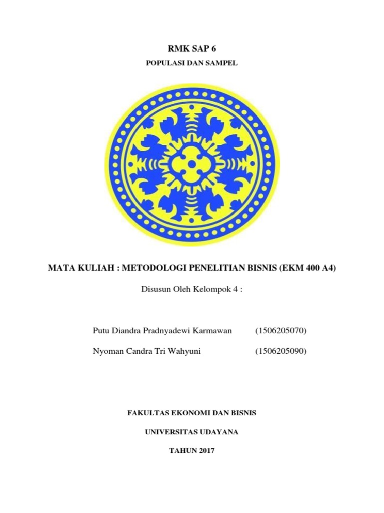 RMK Metodologi Penelitian Sap 6 | PDF
