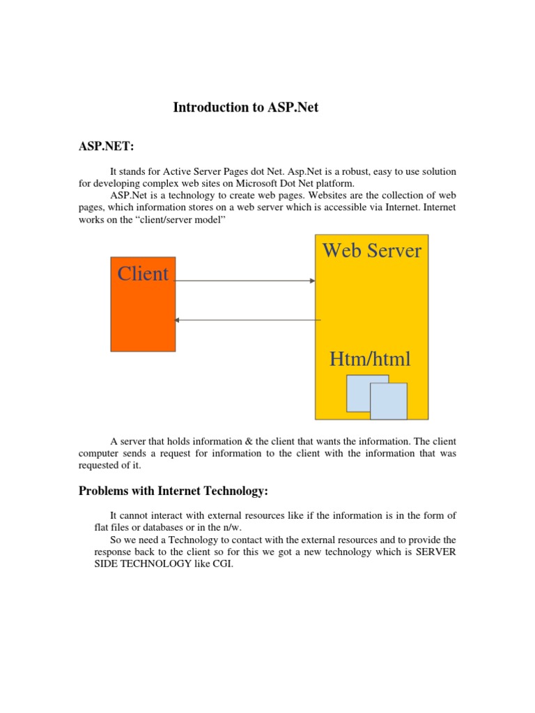 ASP Lecture Day1 | PDF | Active Server Pages | Web Server
