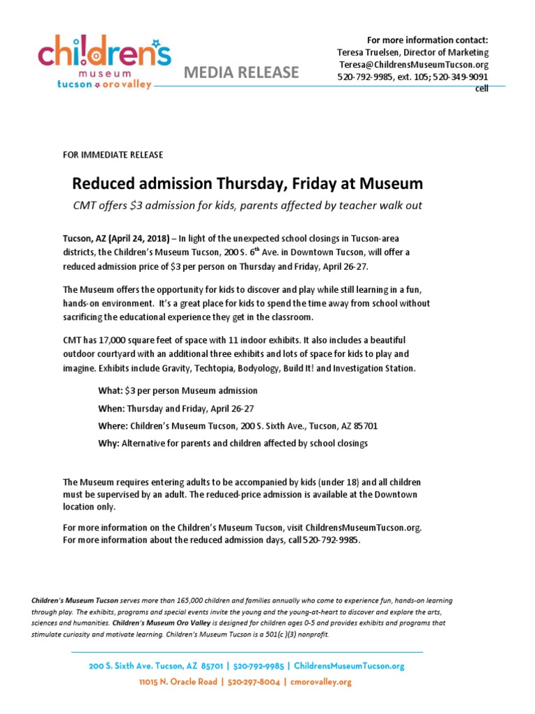 School Closing | PDF | Museum | Behavior Modification
