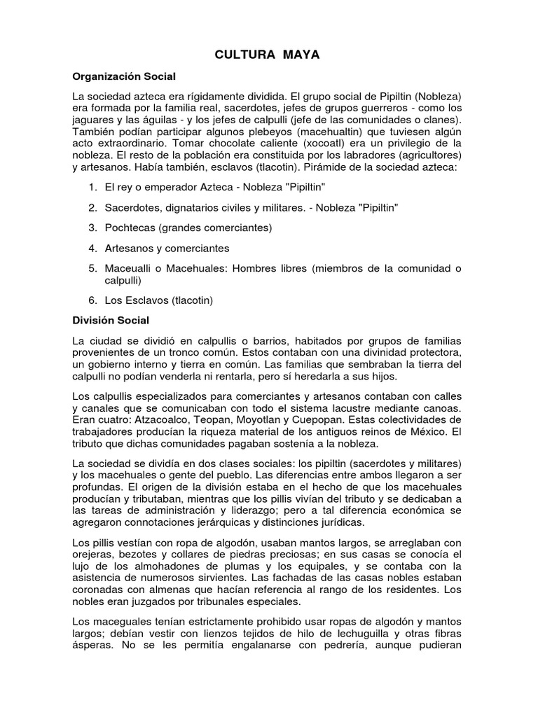 Cultura Maya | PDF | Civilización maya | Imperio Inca
