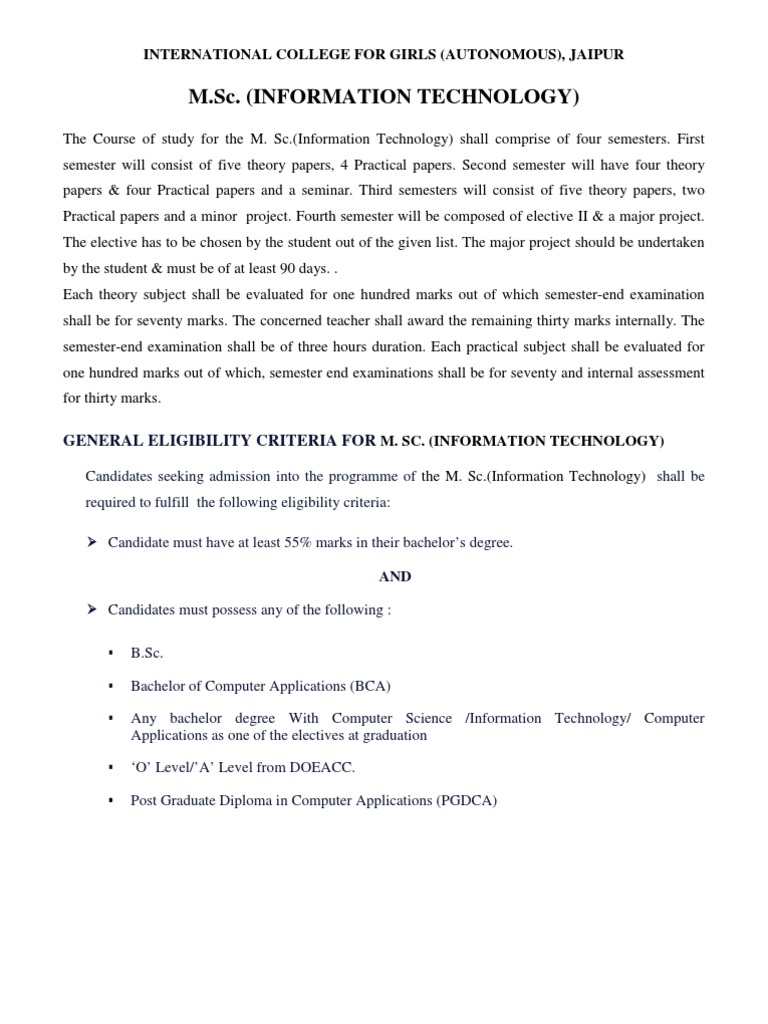 MSC IT Syllabus | PDF | Relational Database | Html Element