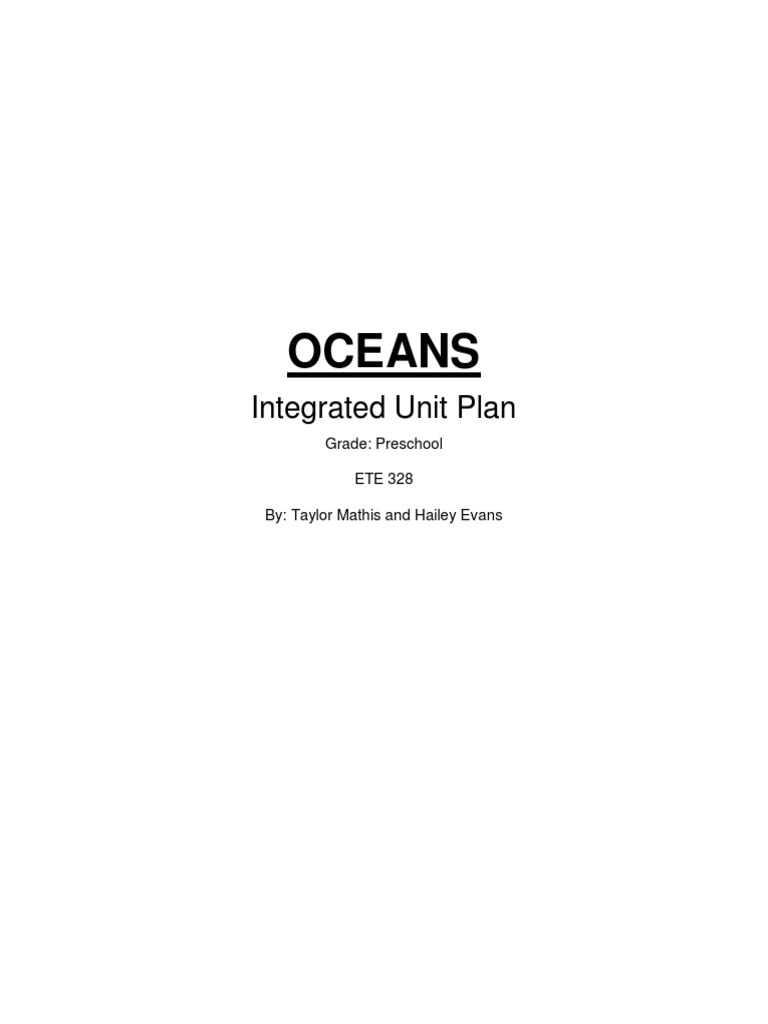 Integrated Unit Plan 1 | PDF | Lesson Plan | Teachers