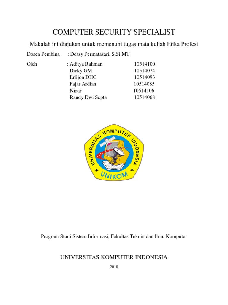 Computer Security Analyst | PDF