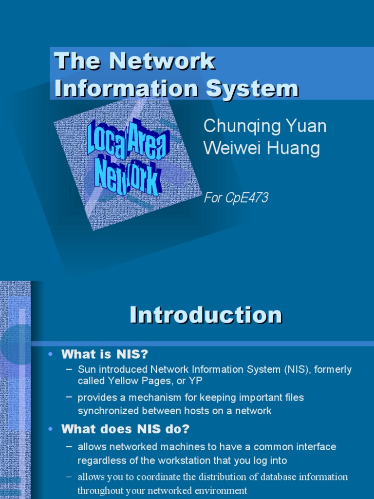 The Network Information System | PDF | Server (Computing) | Databases