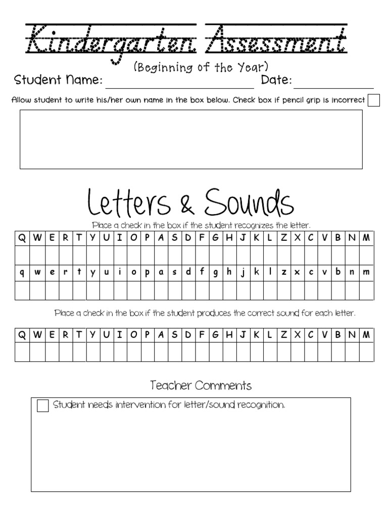 Student Name: Date:: (Beginning of The Year) | PDF