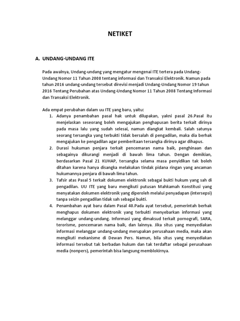 Bacaan Modul 1 - NETIKET | PDF