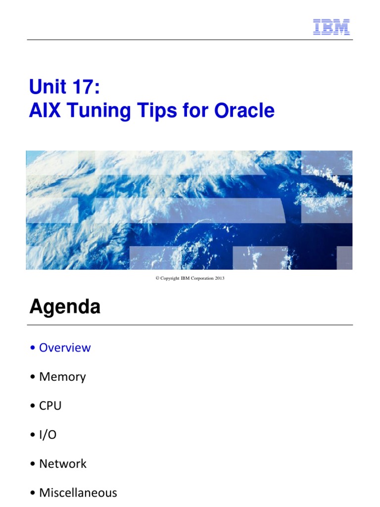Unit 17 Aix Tuning Tips For Oracle Pdf Pdf Oracle Database File 
