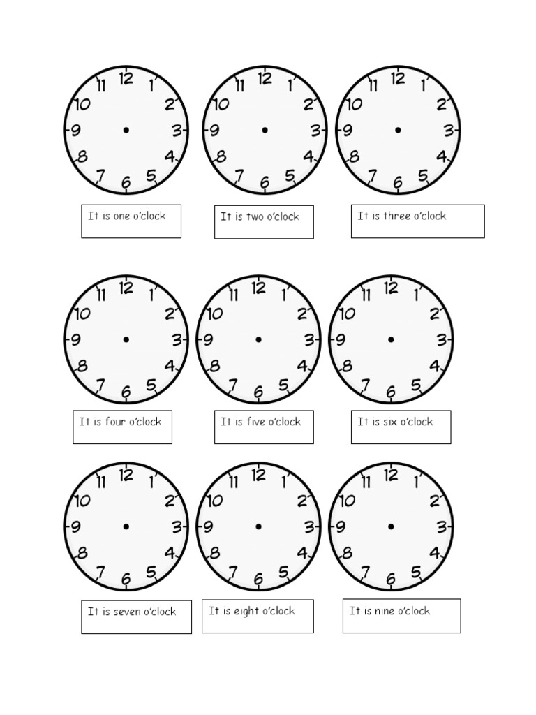 Unit 1 Telling The Time | PDF